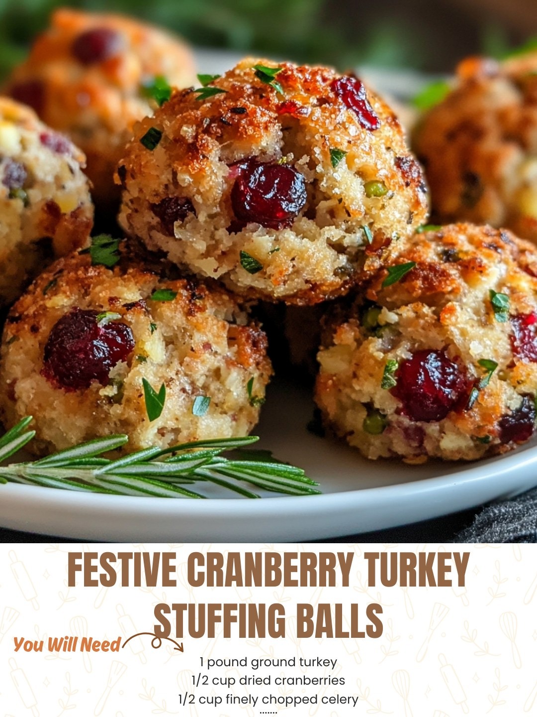 Festive Cranberry Turkey Stuffing Balls - All easy recipes
