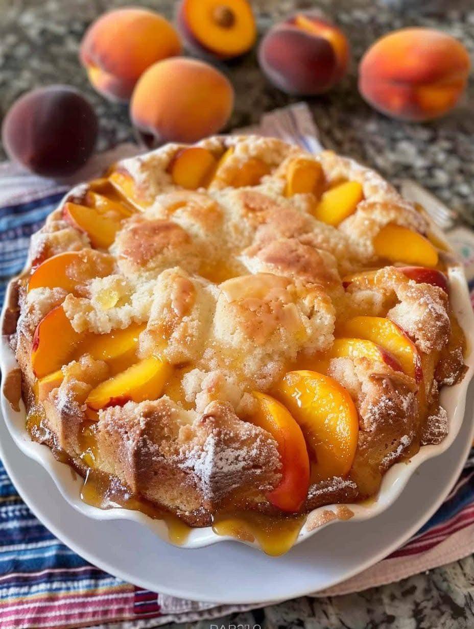 Peach Cobbler Pound Cake - All easy recipes